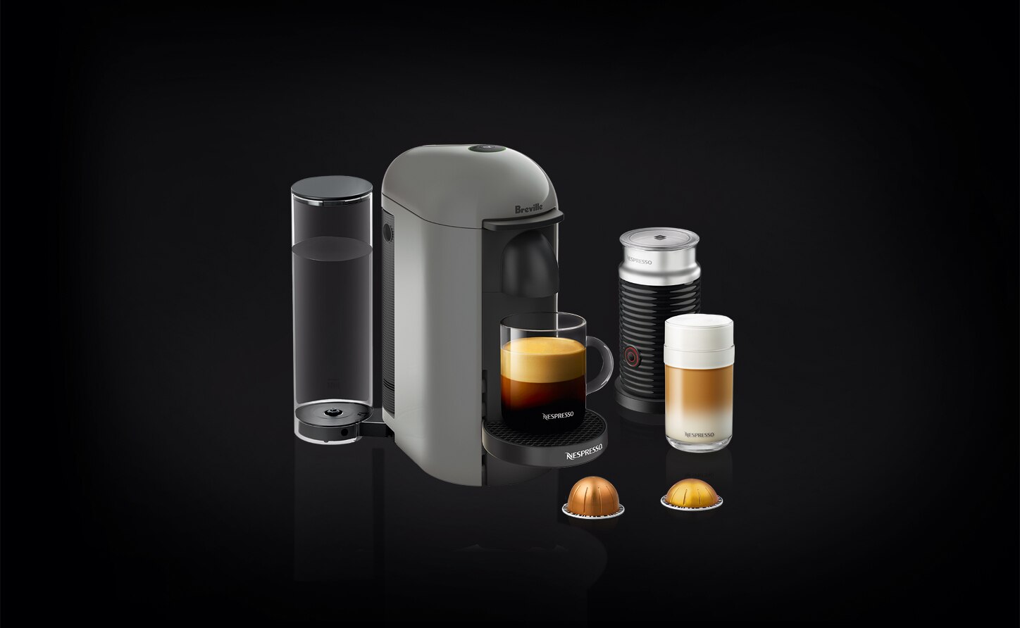 VertuoPlus Grey Bundle | Vertuo Coffee Machine | Nespresso USA