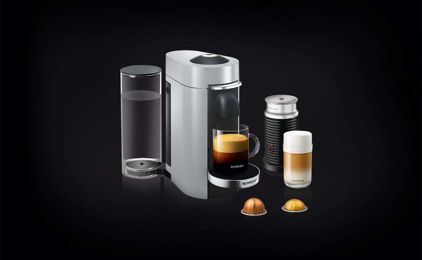 VertuoPlus Deluxe Silver Bundle | Vertuo Coffee Machine | Nespresso USA