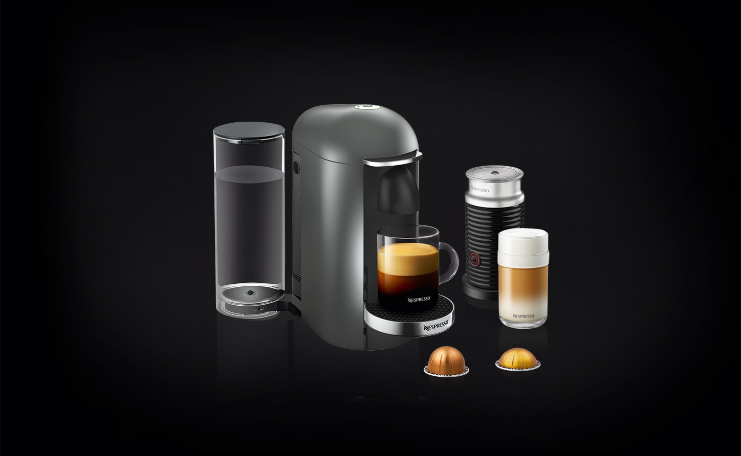 VertuoPlus Deluxe Titan Bundle | Vertuo Coffee Machine | Nespresso USA