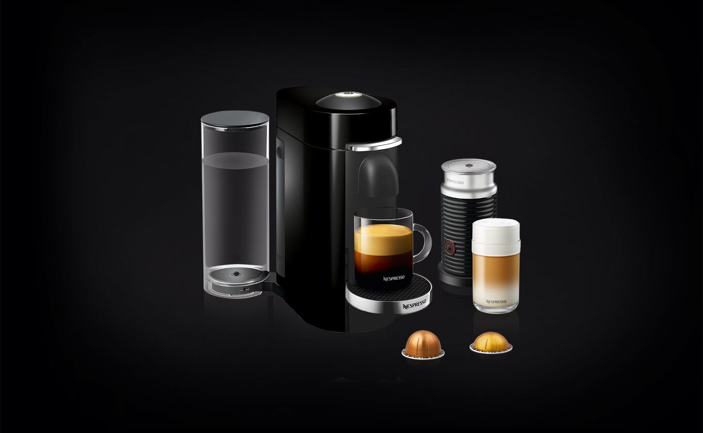 VertuoPlus Deluxe Black Bundle | Vertuo Coffee Machine | Nespresso USA