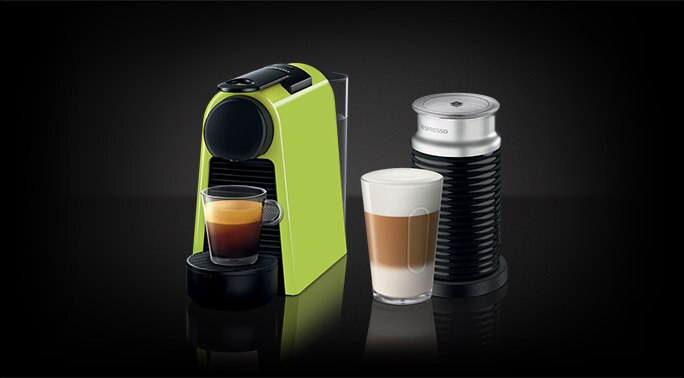 Ensemble Essenza Mini Vert Lime avec Aeroccino | Machine | Nespresso Canada