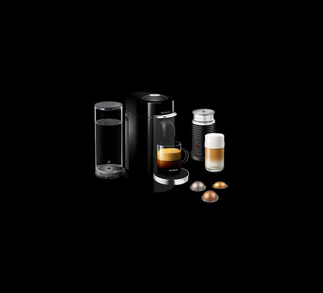 Special Offer Vertuo Plus Black Flat Design with Aeroccino3 | Nespresso IE