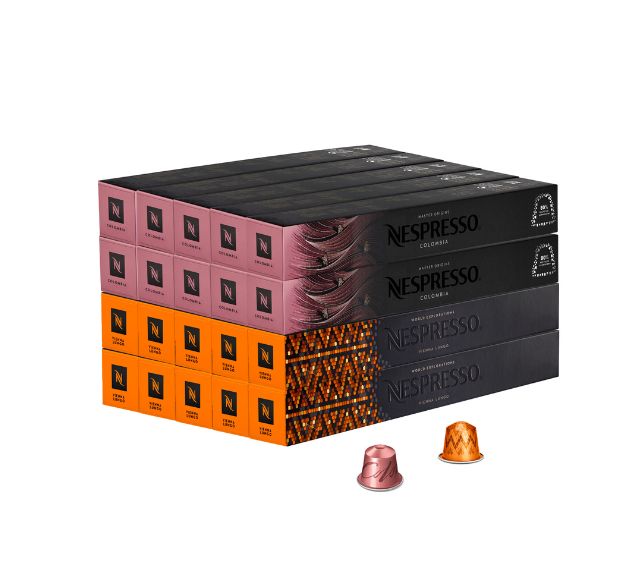 Assortiment de Cafés Légers | 200 Capsules de Café | Nespresso CA