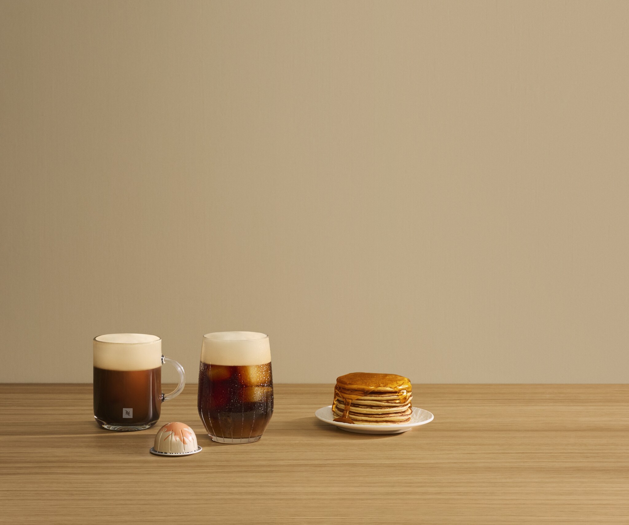 Salted Maple Iced & Hot Coffee With Sweet Vanilla Foam - Nespresso Recipes