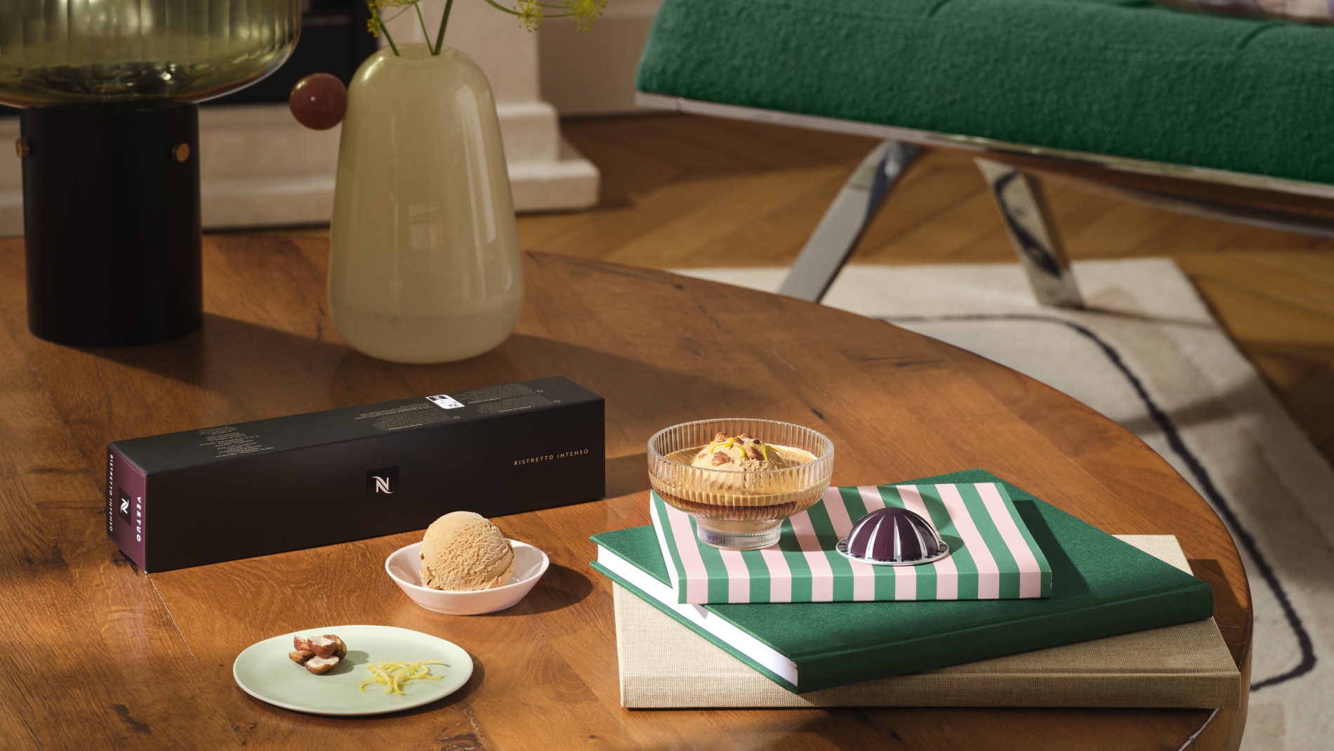 Ristretto Intenso Hazelnut Lemon Affogato - Nespresso Recipes