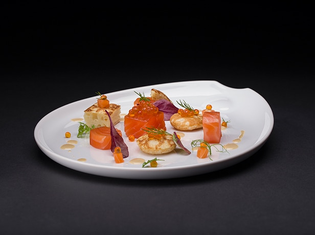 Roma kávés lazac gravlax blinin lazackaviárral - Nespresso Receptek